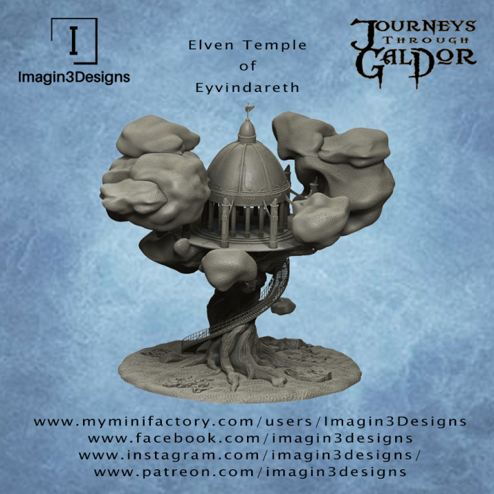 3D Printable Elven Tree Temple by Imagin3Designs