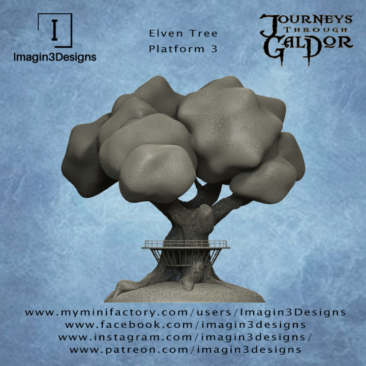 3D Printable Elven Tree Platform 3 by Imagin3Designs