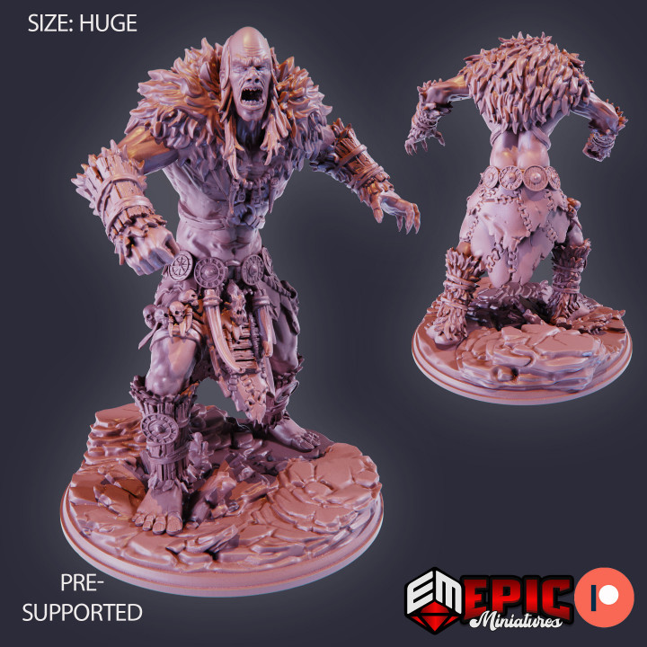 3D Printable Stone Giant Set / Male Mountain Guard / Nordic Rock Folk ...