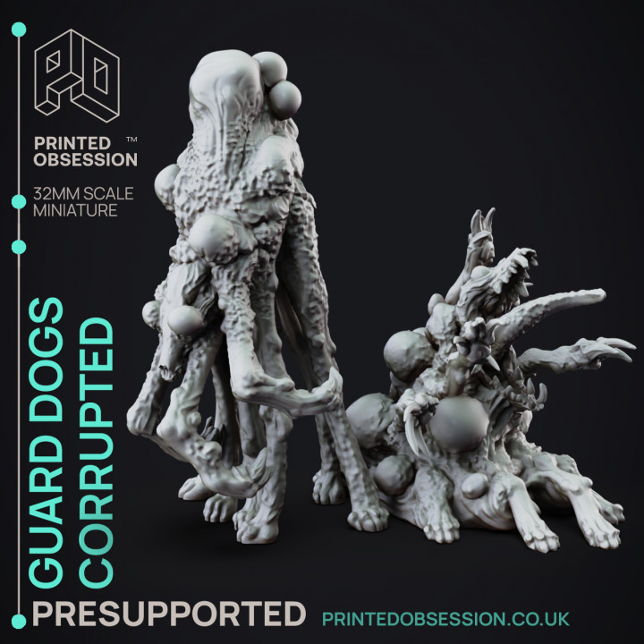 3D Printable Flesh Monster Guard Dogs - Lady of Pox - PRESUPPORTED ...
