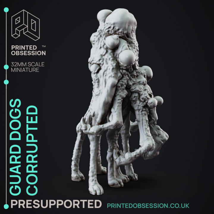 3D Printable Flesh Monster Guard Dogs - Lady of Pox - PRESUPPORTED ...