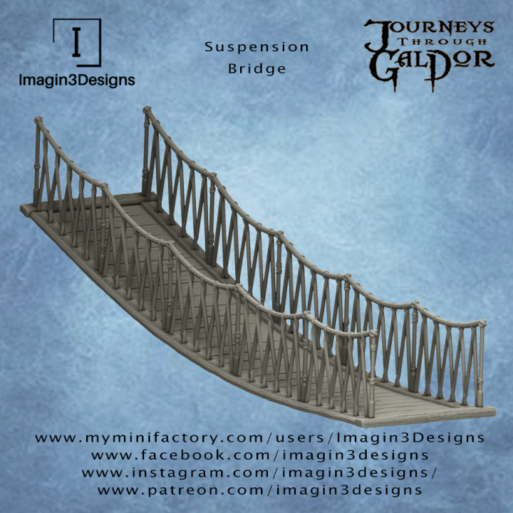 3D Printable Suspension Bridges by Imagin3Designs