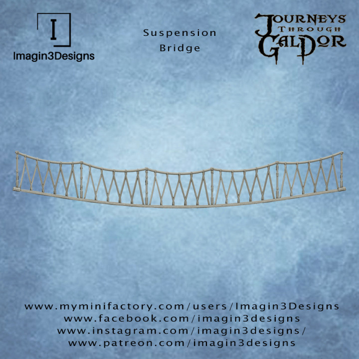 3D Printable Suspension Bridges by Imagin3Designs