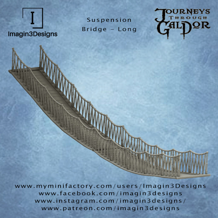 3D Printable Suspension Bridges by Imagin3Designs