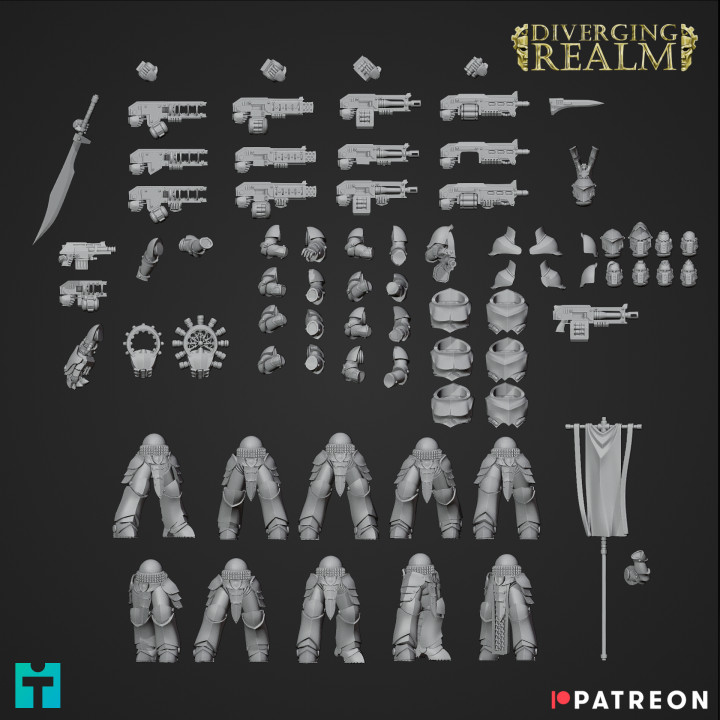 3D Printable Scion - Guardian Squad (version 2.0) by DivergingRealm
