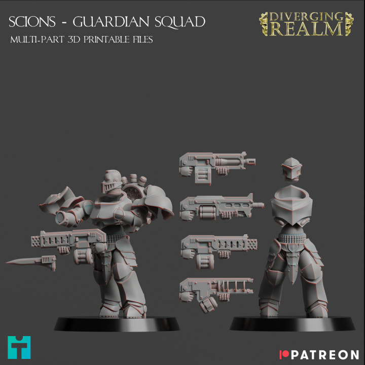 3D Printable Scion - Guardian Squad (version 2.0) by DivergingRealm
