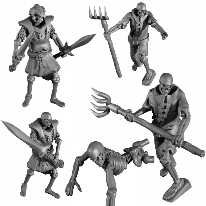 3D Printable The Gravekeeper With Undead Minions and Cannon (Multiple ...