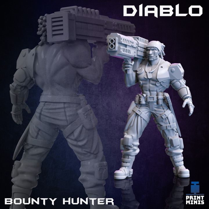 3D Printable Diablo - Bounty Hunter Collection by Print Minis