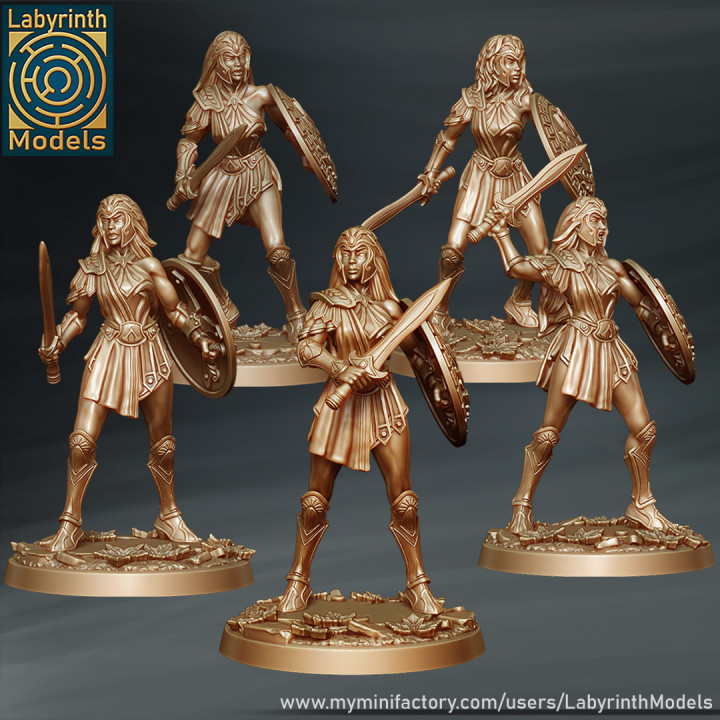 3D Printable Amazons Collection Vol. 2 - 32mm scale by Labyrinth Models