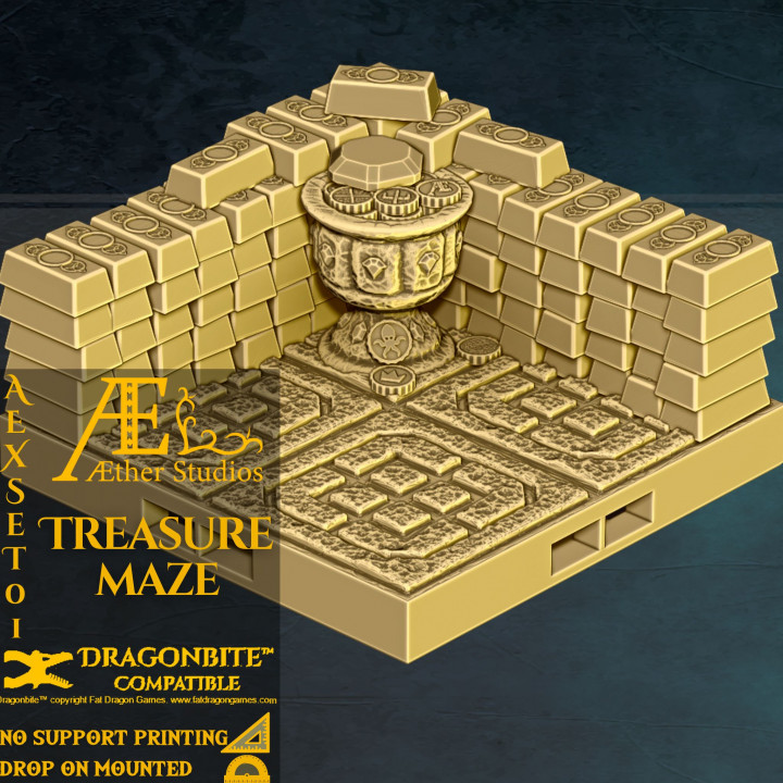 3D Printable AEXSET01 – Treasure Maze by Aether Studios