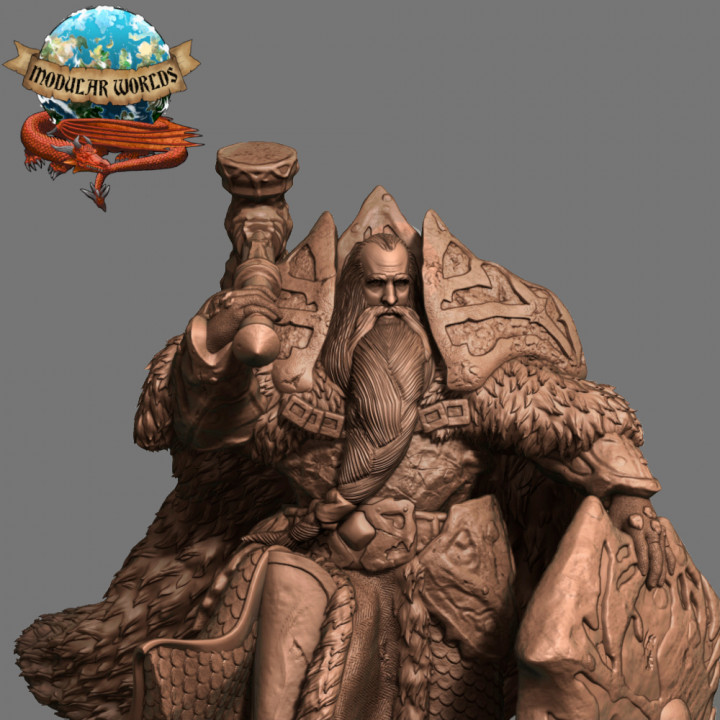 3D Printable Old Guardian Dwarf by Modular Worlds