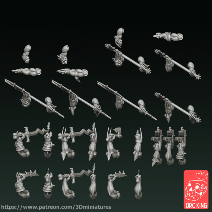 3D Printable Ork Modular Army (supported) by Orc King Studio