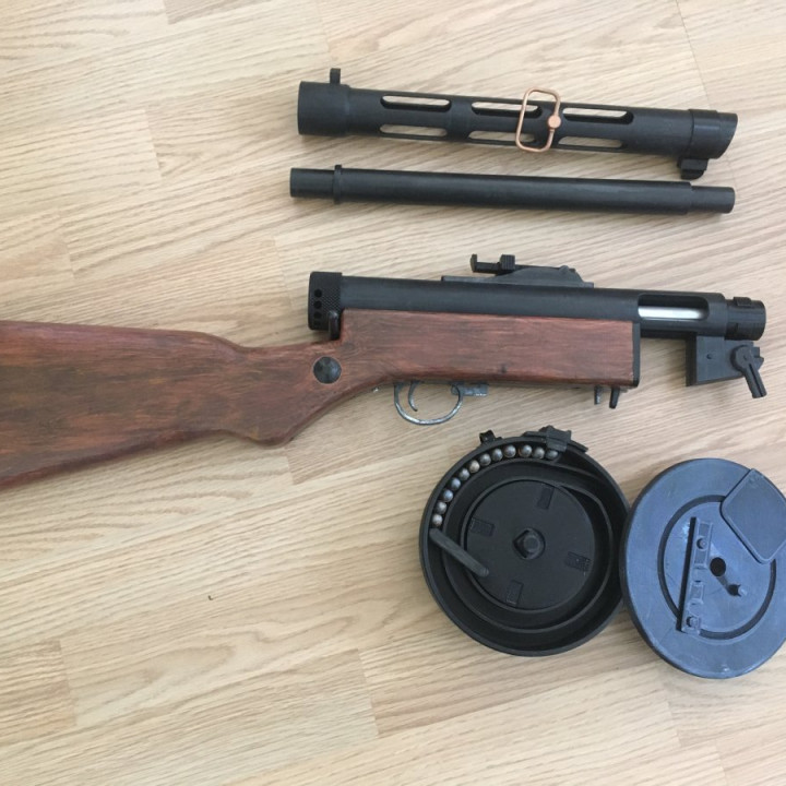 3D Printable Suomi KP/-31 - submachine gun replica by Ilkka