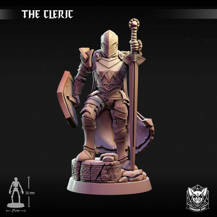 3D Printable The Cleric by Dungeon Dog
