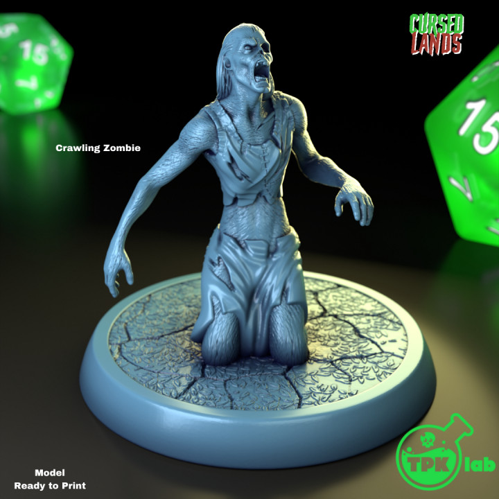 3D Printable Crawling Zombie by TPK Lab