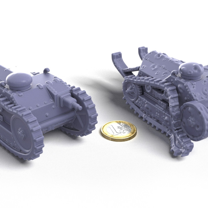 3D Printable WW1 4 tanks clean and destroy (8 STL) (Fr, US, UK, German ...