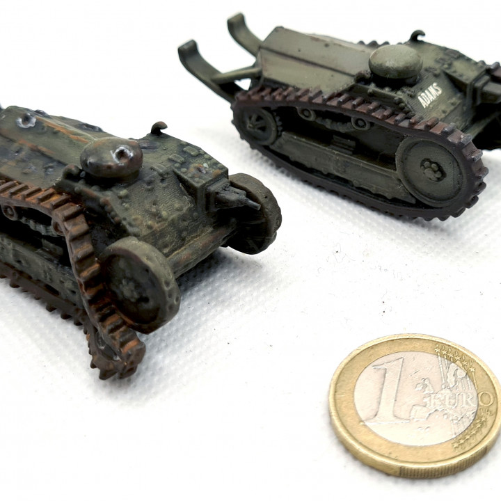 3D Printable WW1 4 tanks clean and destroy (8 STL) (Fr, US, UK, German ...
