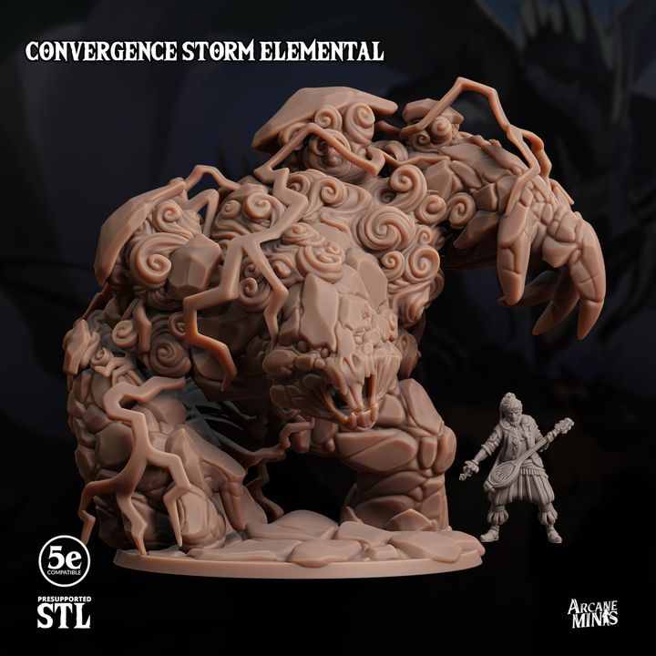 3D Printable Convergence Storm Elemental by Sordane Publishing