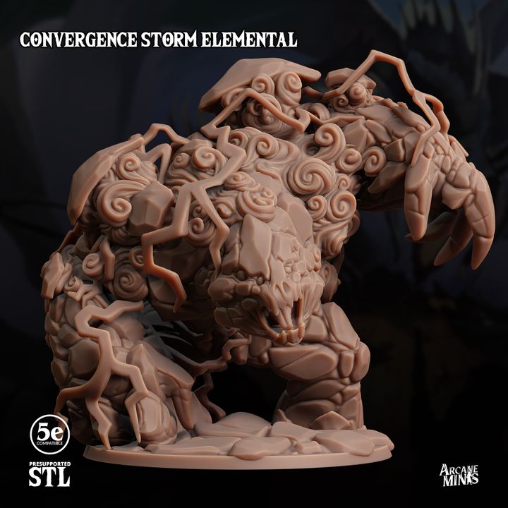 3D Printable Convergence Storm Elemental by Sordane Publishing