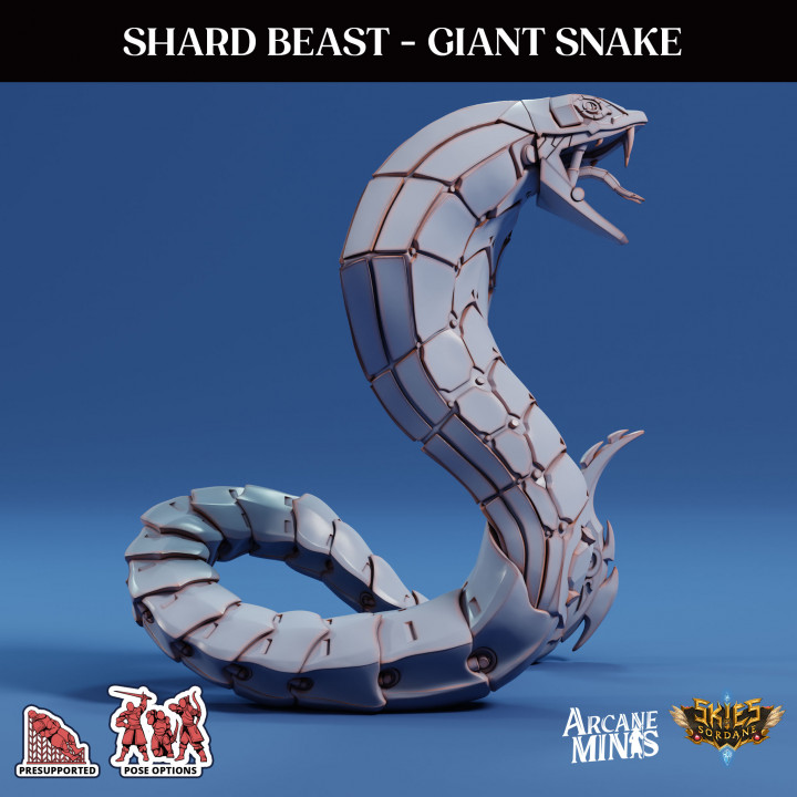 3D Printable Shard Beast: Giant Snake by Sordane Publishing