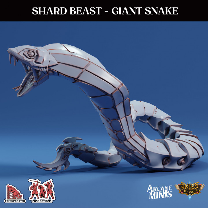 3D Printable Shard Beast: Giant Snake by Sordane Publishing