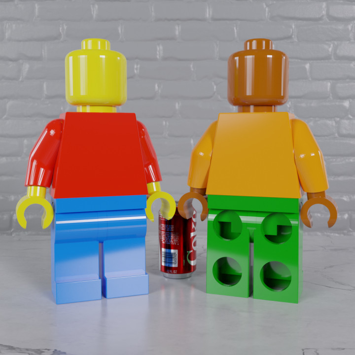 3D Printable Fully Articulated Lego Maxifig -- Snap-Fit or Magnetic by ...