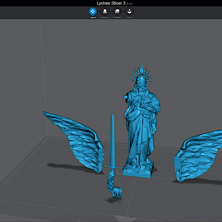 3D Printable Angel of Death (Statue) by TrigonumVR
