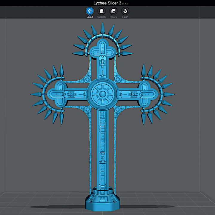 3D Printable Cyberpunk Cross by TrigonumVR