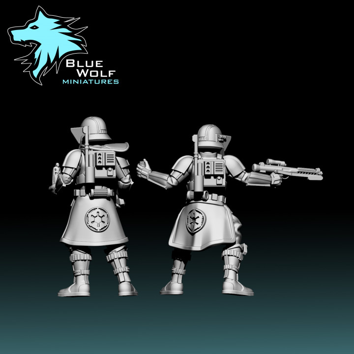 3D Printable Tank Troopers commander by Blue Wolf Miniatures