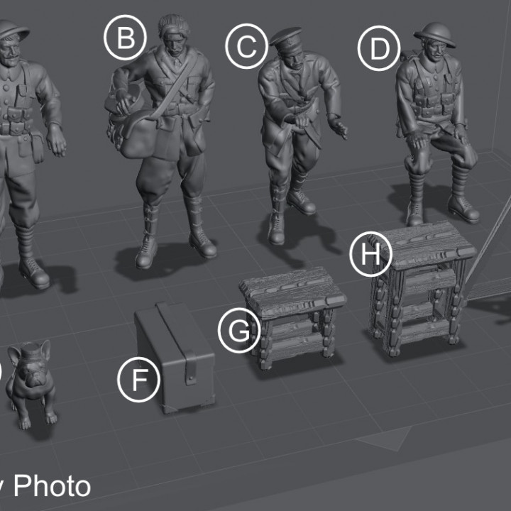 3D Printable ww1 UK Army 59 STL by Alphonse Marcel