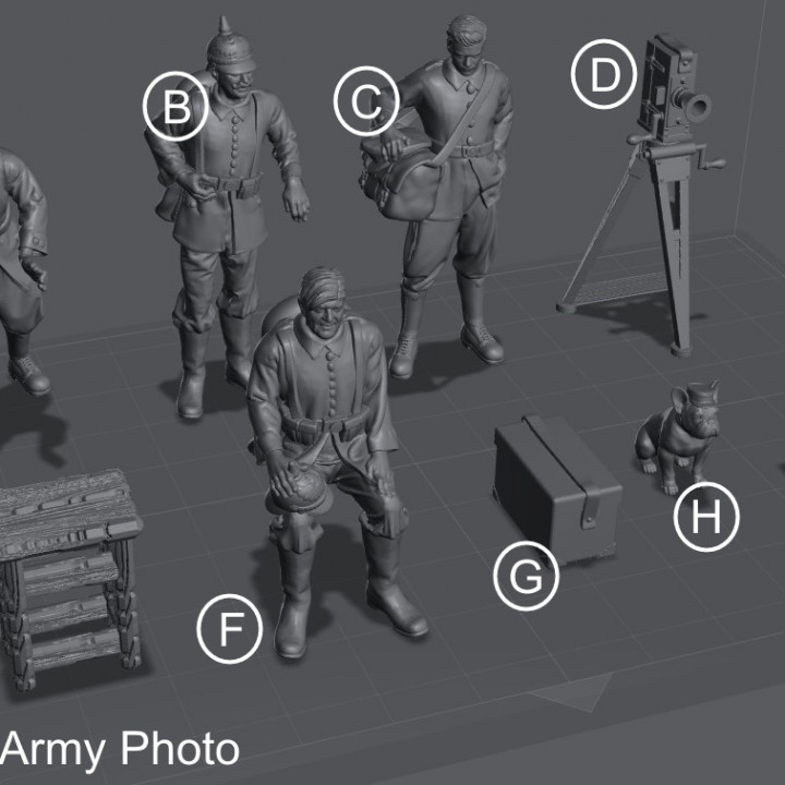 3D Printable WW1 German Army - 59 STL - Files Pre-supported - Files ...