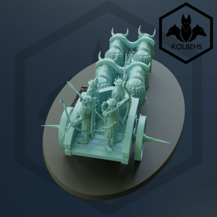 3D Printable Eastern Bull Chariot (Medium and Large) by Tidrewski Kolbehs