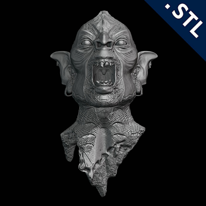 3D Printable Orc Head Gore - Free STL by TrigonumVR