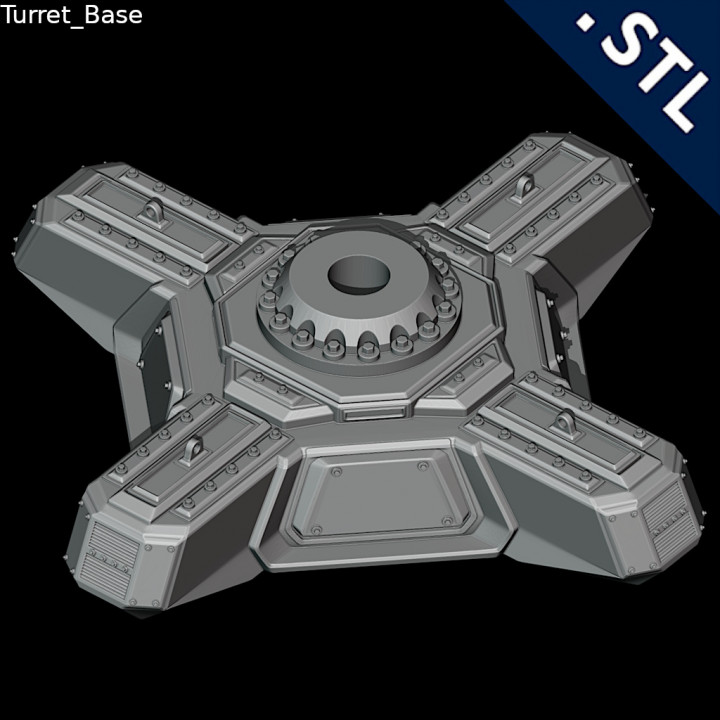 3D Printable Turret - Free STL by TrigonumVR