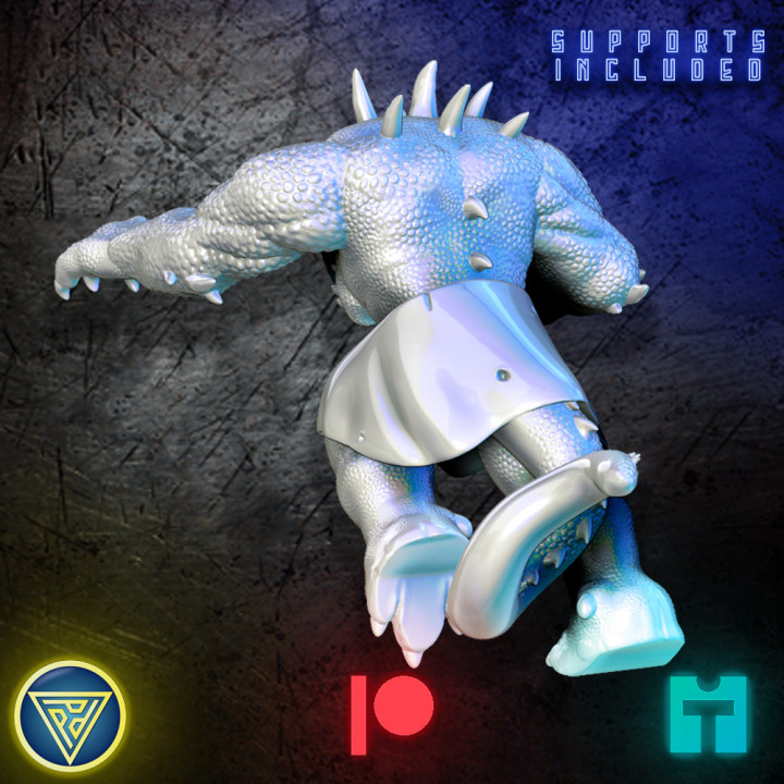 3D Printable Desert Lizardfolk Hulk Set by Print Paint Play