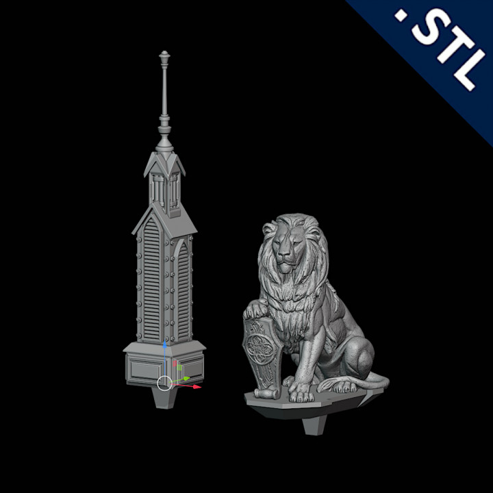 3D Printable Gate + Wall (Modular) by TrigonumVR