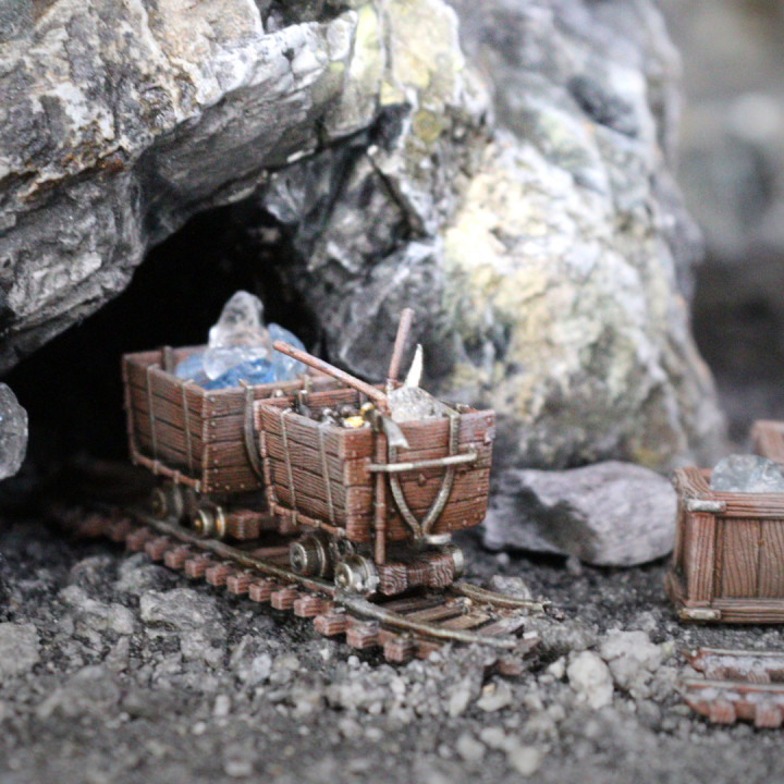3D Print of Mine Railway and Miner Carts Da Grinphase