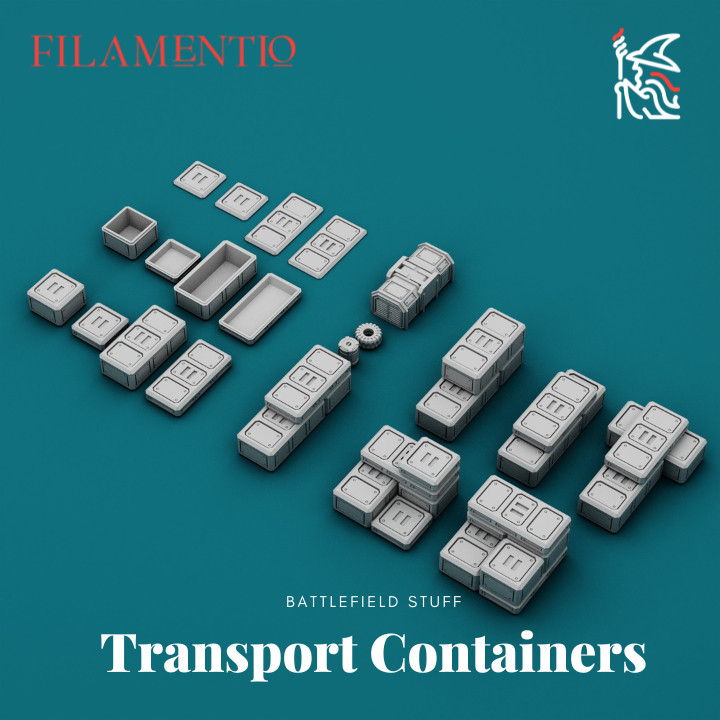 3D Printable battlefield stuff Set 1 by Filamentio