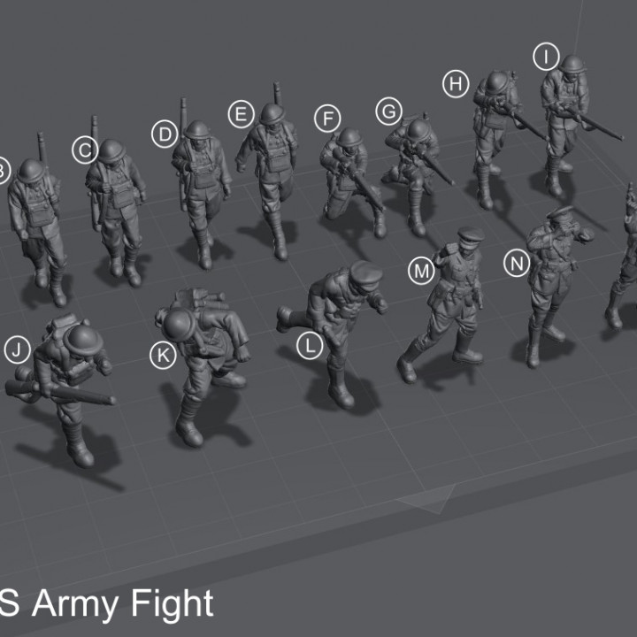 3D Printable WW1 US Squad - Wargame - 28mm - Files Pre-supported ...