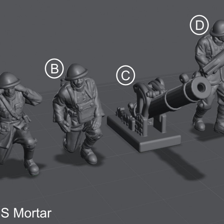 3D Printable WW1 US Squad - Wargame - 28mm - Files Pre-supported ...