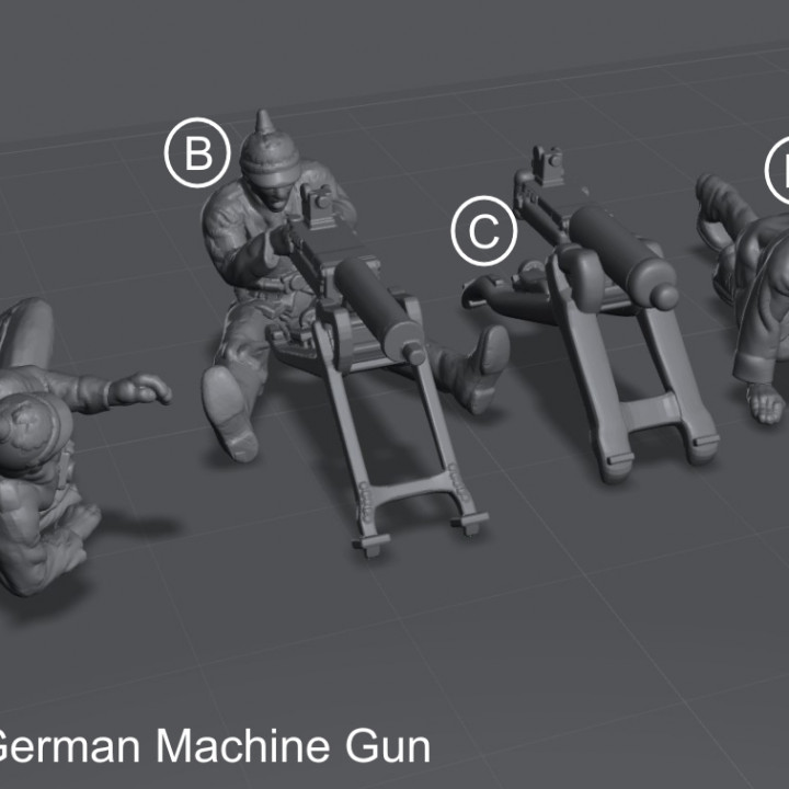 3D Printable WW1 German Squad - Wargame - 28mm - Files Pre-supported ...