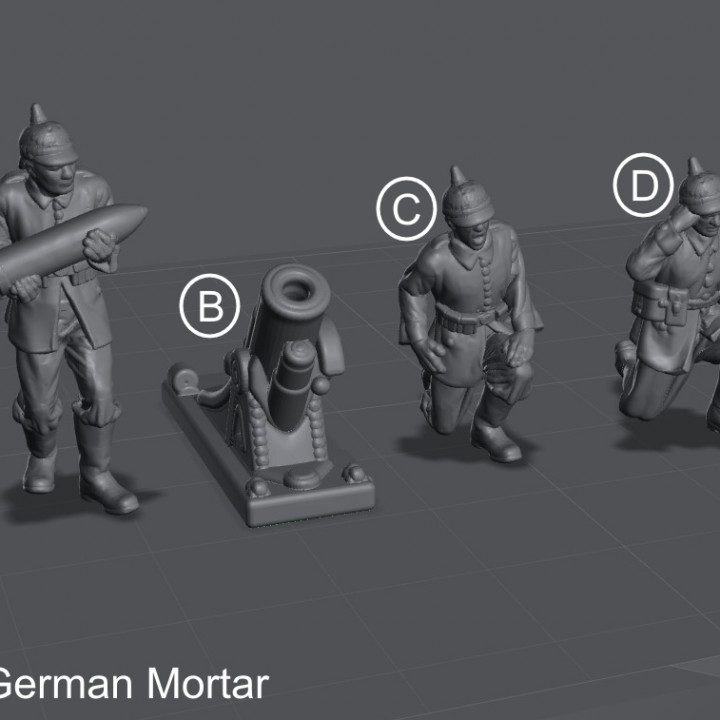 3D Printable WW1 German Squad - Wargame - 28mm - Files Pre-supported ...