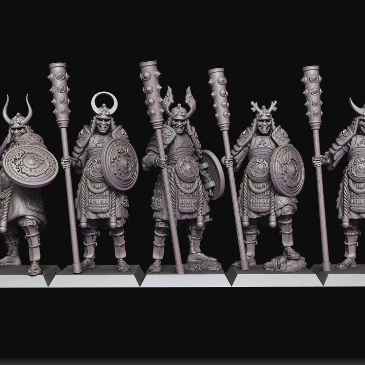 3D Printable SHOGUN GUARD (MULTIPLE WAPONS) by Raven Twin Miniatures