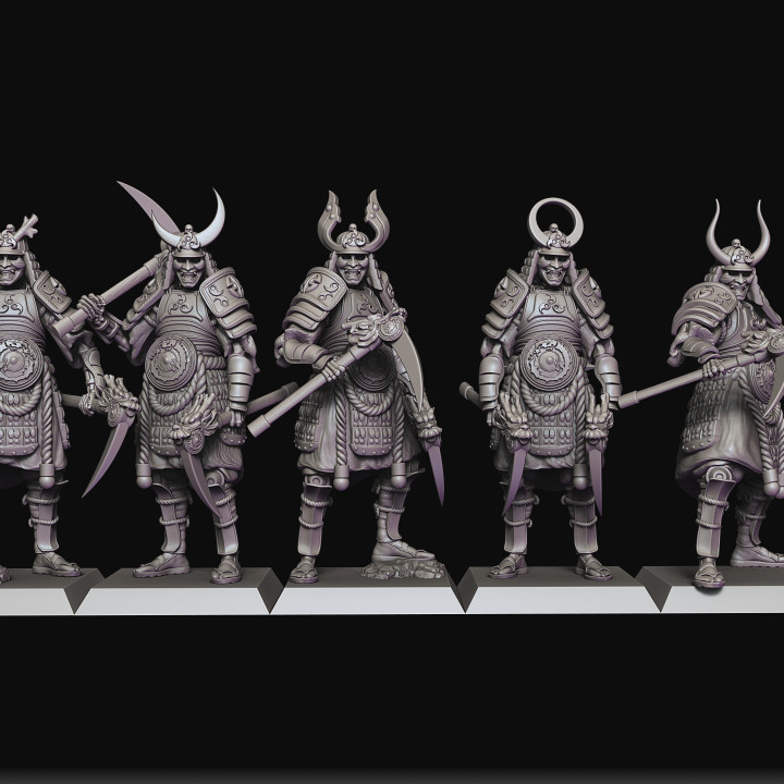 3D Printable SHOGUN GUARD (MULTIPLE WAPONS) by Raven Twin Miniatures