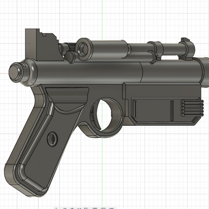 3D Printable Obi Wan Blaster by Tie Kai