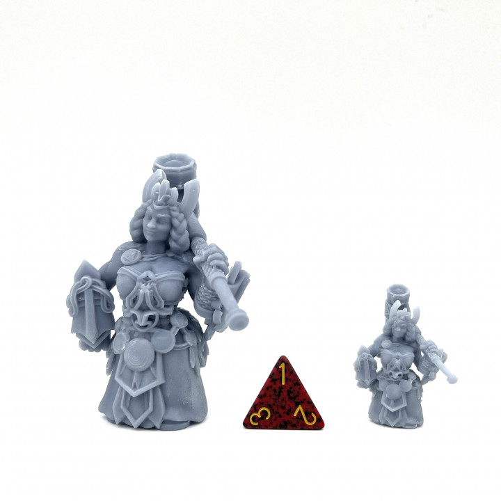 3D Printable Dwarf Queen - 32mm and 75mm by 2moronic miniatures