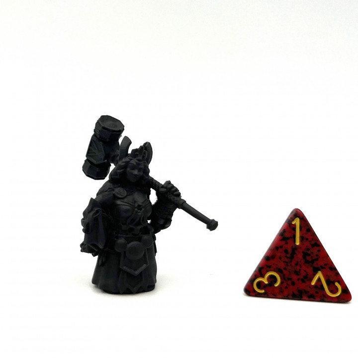 3D Printable Dwarf Queen - 32mm and 75mm by 2moronic miniatures