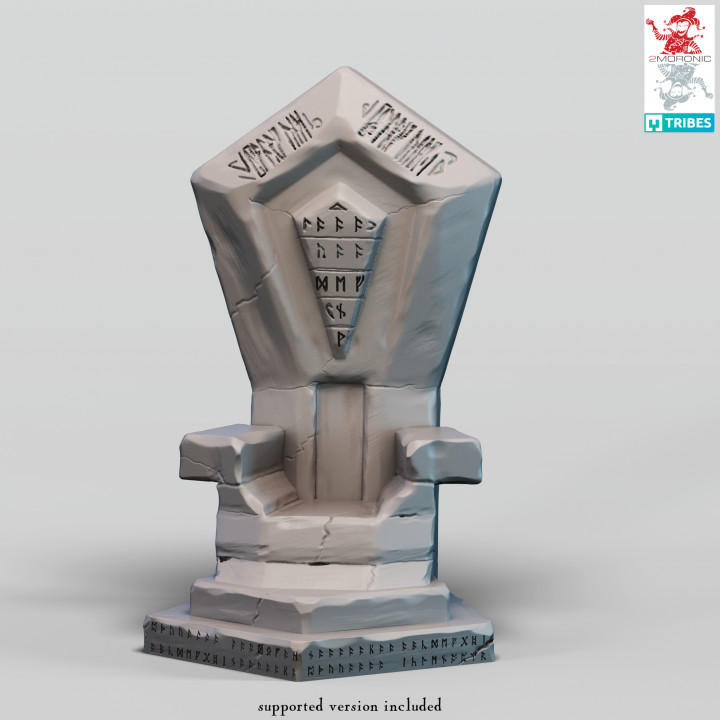3D Printable Dwarf Queen’s Throne by 2moronic miniatures