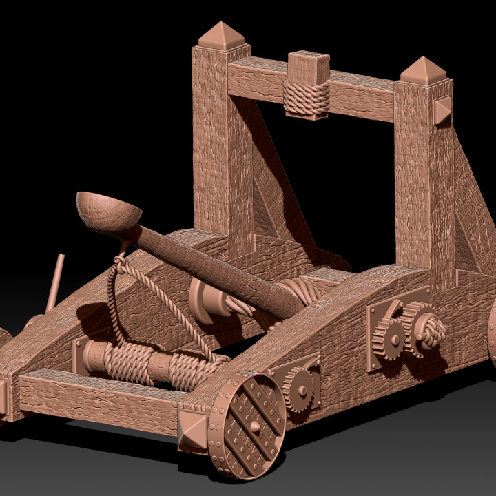 3D Printable Catapult by PostMortemNihiliEst