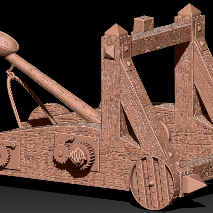 3D Printable Catapult by PostMortemNihiliEst